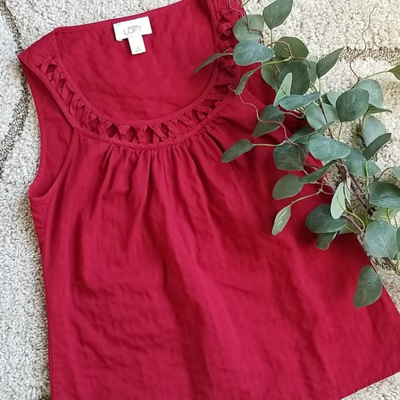 LOFT | Tops | Vintage Loft Brick Red Sleeveless Top | Poshmark